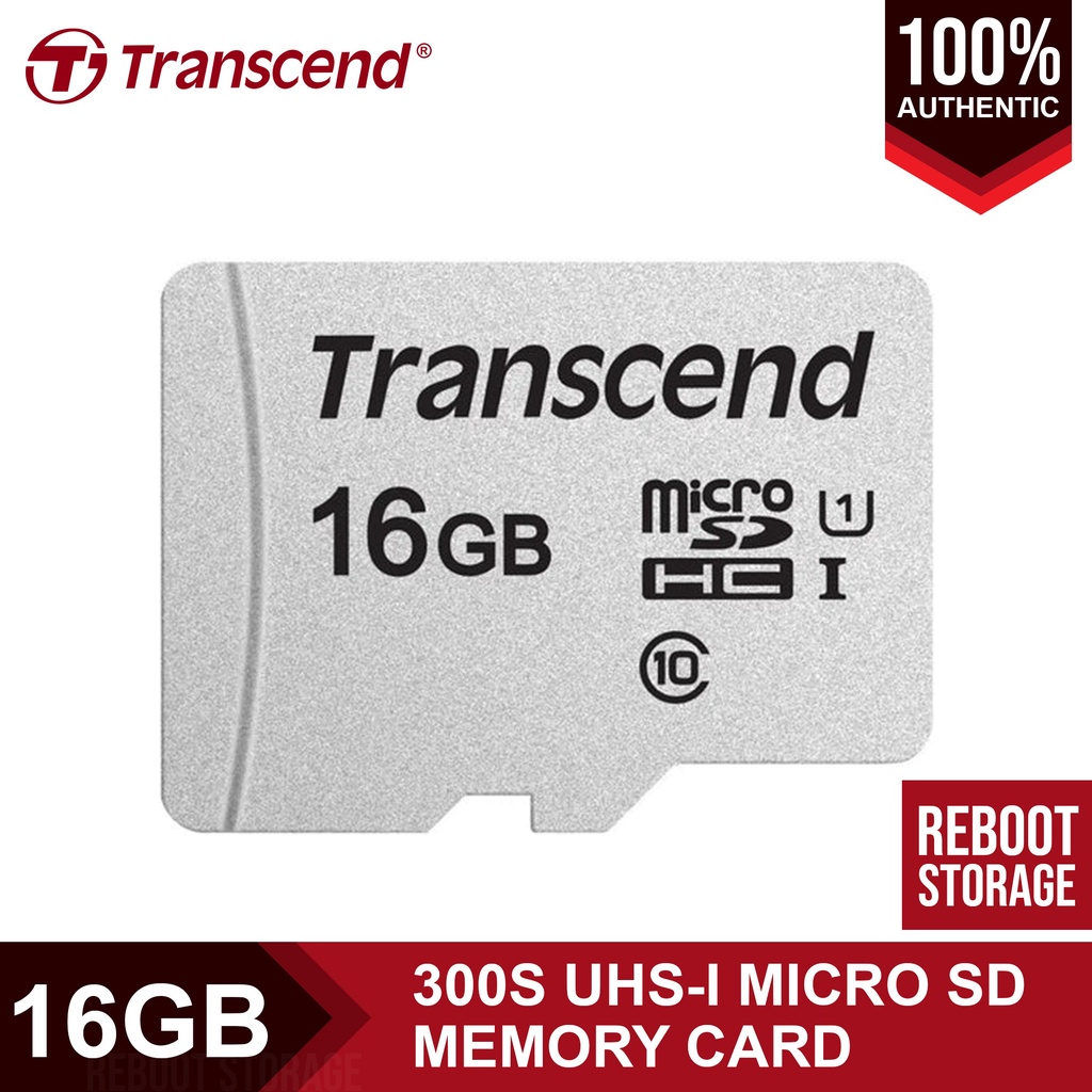 Transcend 16GB 300S UHS-I micro SDHC Memory Card with SD Adapter | Shopee Philippines