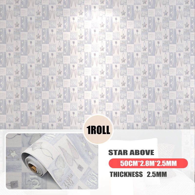2.8m*0.5m*2.5mm 3D Linen Wallpaper PE Foam Waterproof Anti-collision ...