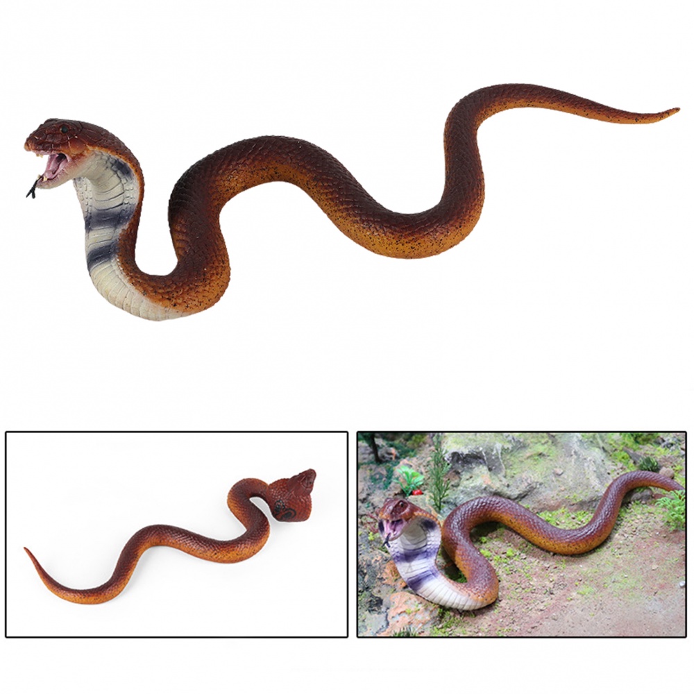 High Simulation Cobra Model Toy Big Realistic Scary Prank Snake ...