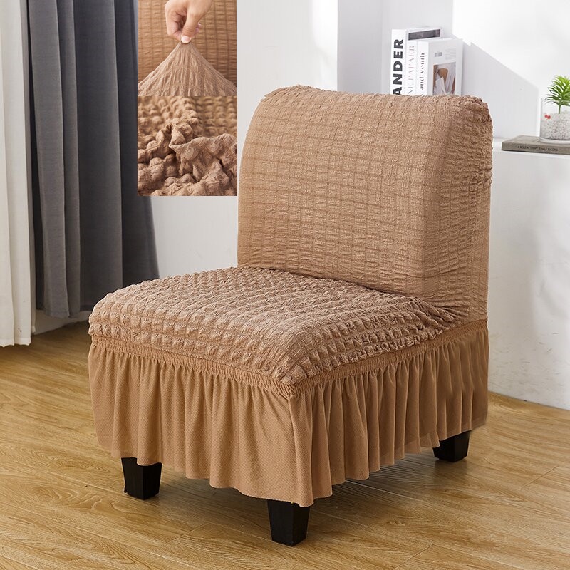 seersucker thick armrestless sofa cover small sofa cover single sofa ...