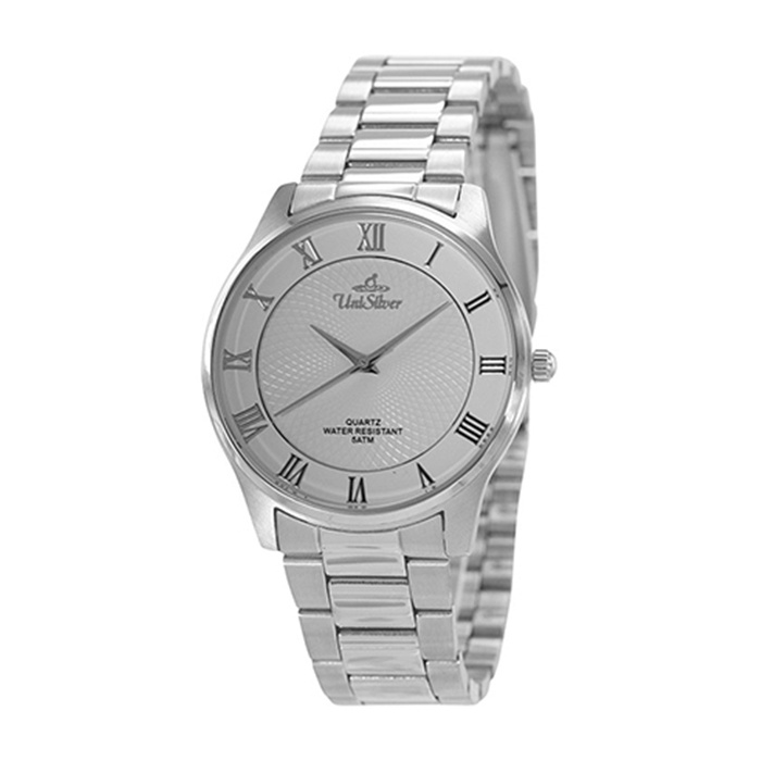 UniSilver TIME Classica Men's Pair Stainless Steel White Watch KW2160 ...
