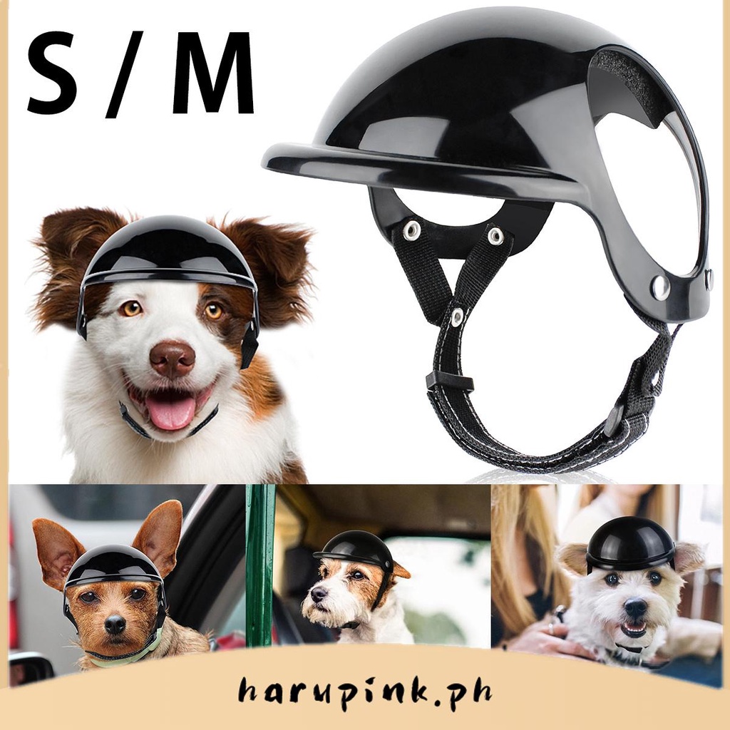 Pet Helmets Dog Cat Bicycle Motorcycle Helmet with Ear Holes and ...