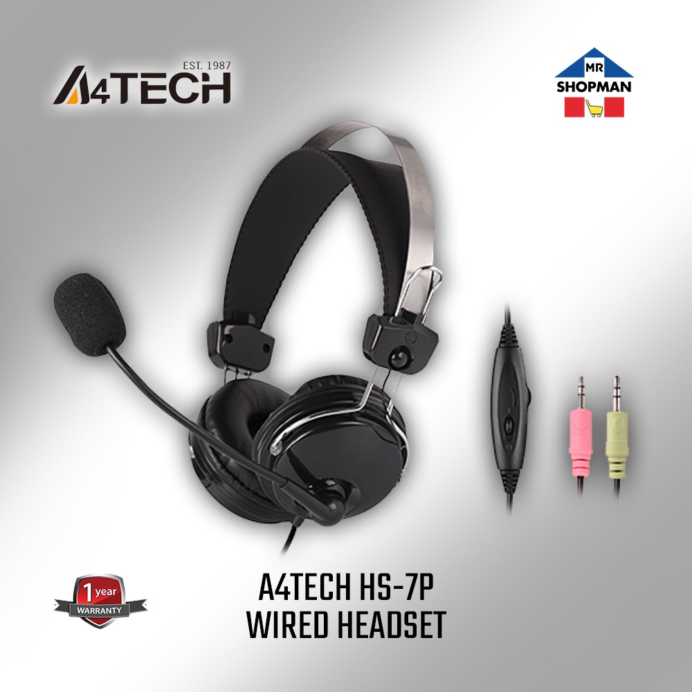 A4tech HS 7P ComfortFit Stereo Headset HS7P | Shopee Philippines