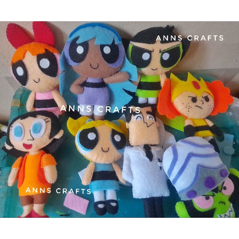 Power puff girl Flannel Doll Set (8pcs) | Shopee Philippines