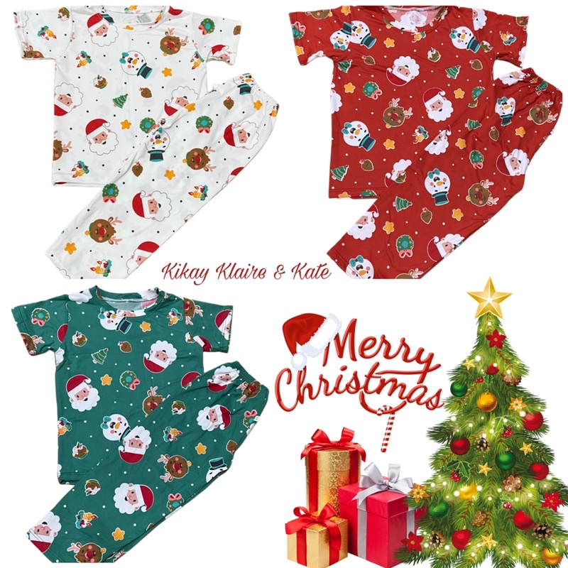 Christmas Terno Pajamas Batch2 Design For Kids and Adults | Shopee ...