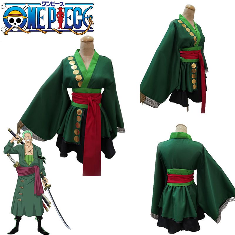 Anime One Piece Roronoa Zoro Cosplay Costume Lolita Dress Outfits ...
