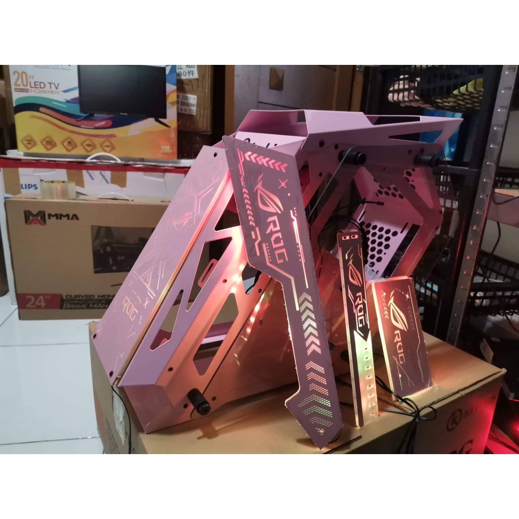 CYBORG THUNDER GAMING CASE PINK WHITE BLACK | Shopee Philippines
