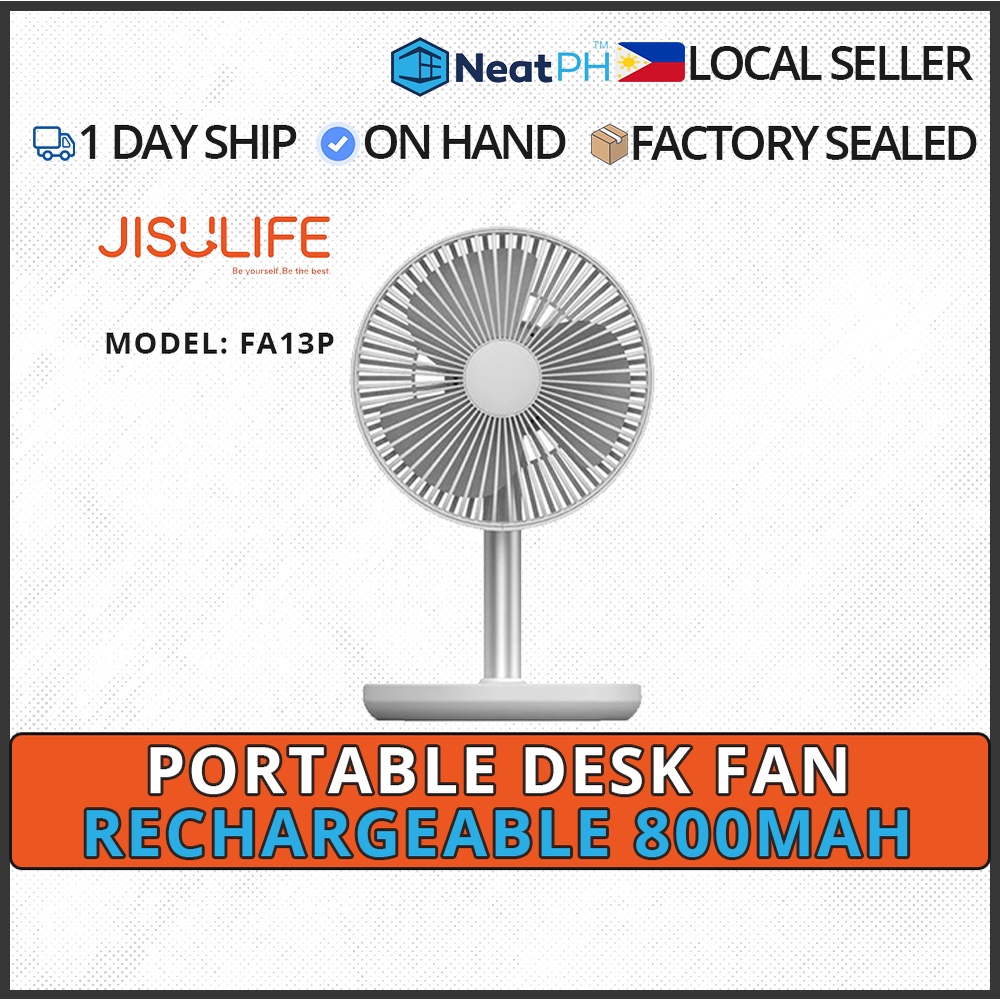 JISULIFE Desk Fan Wireless Portable USB Stand Extendable 8000mAh ...