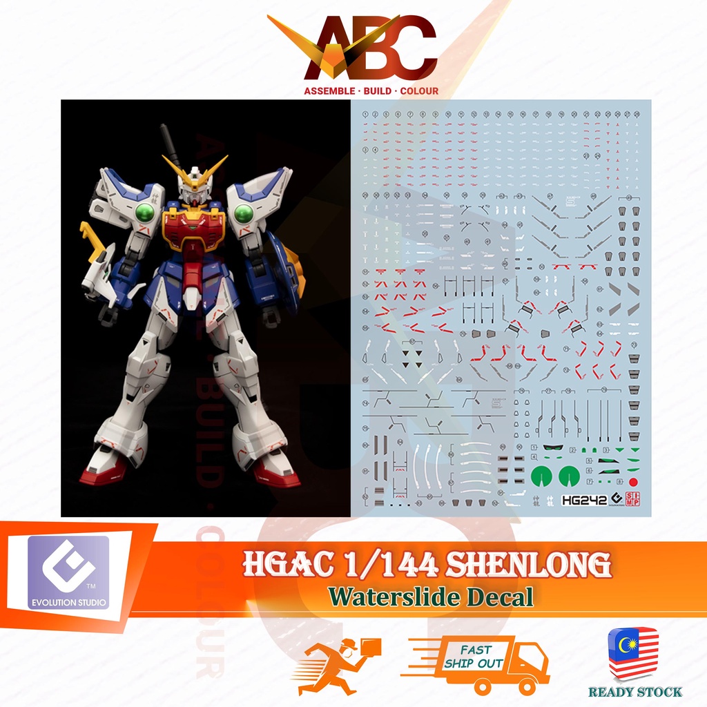 [Evo] Waterslide Decal - HG 1/144 Shenlong (Fluorescent) XXXG-01S Model Kit Water Stciker HGAC ...