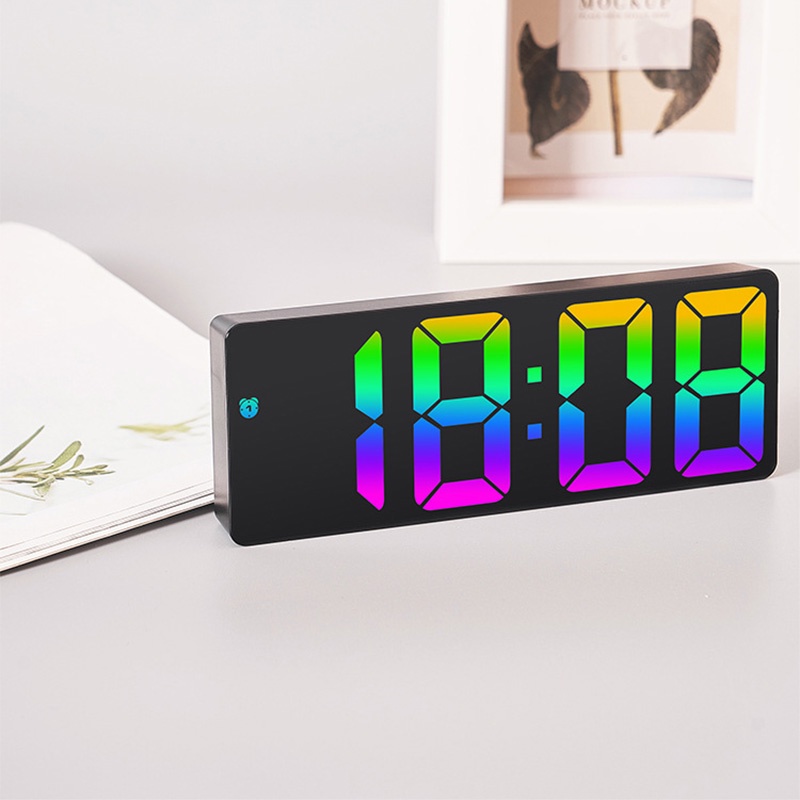 Digital Alarm Clock Color Table Clock Vintage Room Decor Electronic ...