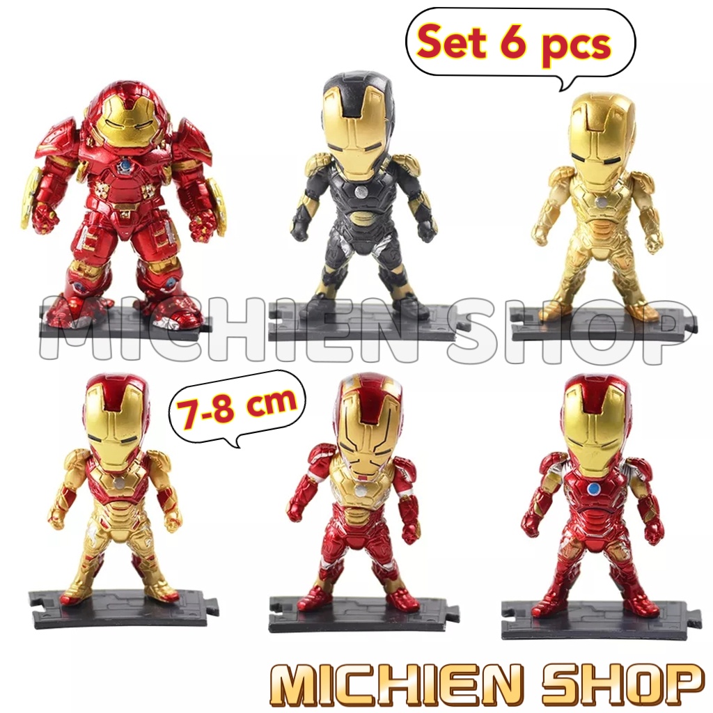 Iron Man Marvel Avengers chibi kids logic Action figure A series ...