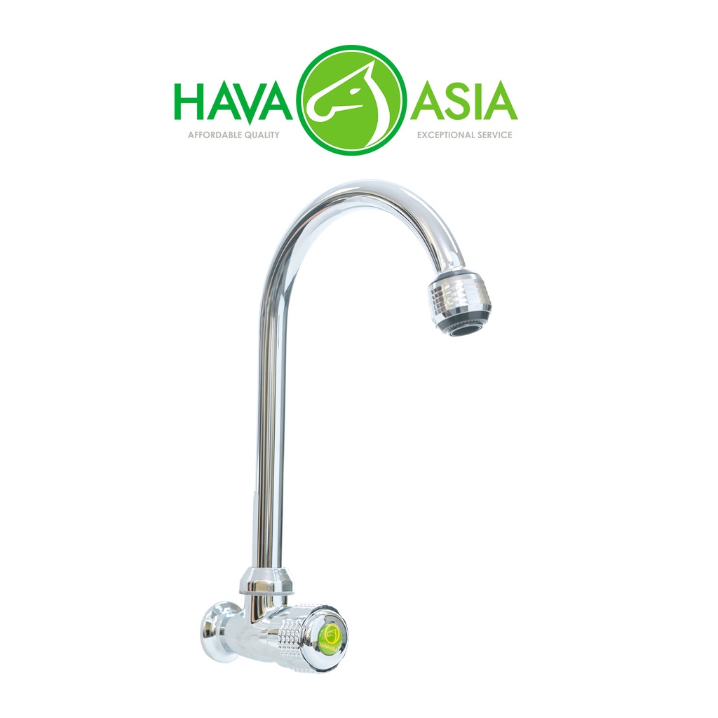 HavaAsia Light Duty ABS Plastic Gooseneck Kitchen Faucet Wall Type ...