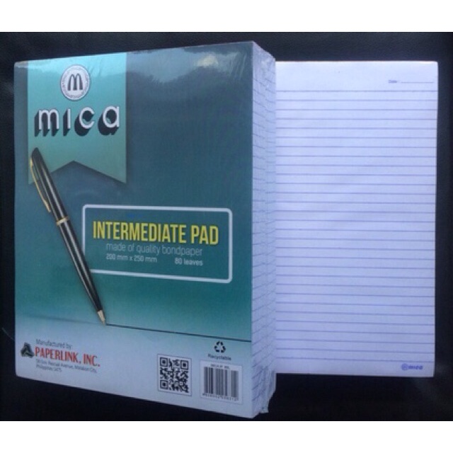 [1 WHOLE PAD] MICA Intermediate Pad 80 Leaves | CPM | Shopee Philippines