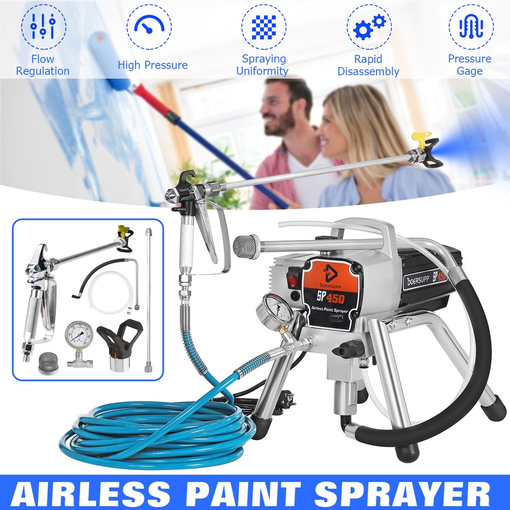 ☒High-pressure Airless Spraying Machine 450E Airless Spray Gun Wall ...