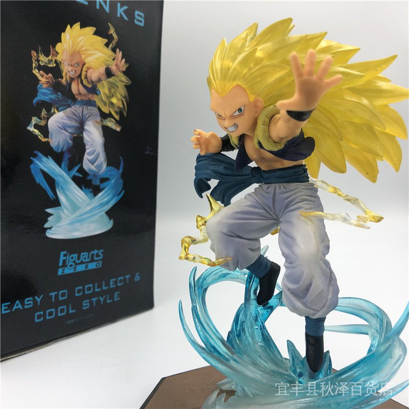 Dragon Ball Z Figure Gotenks Goten Trunks Gold Long Hair Anime Pvc