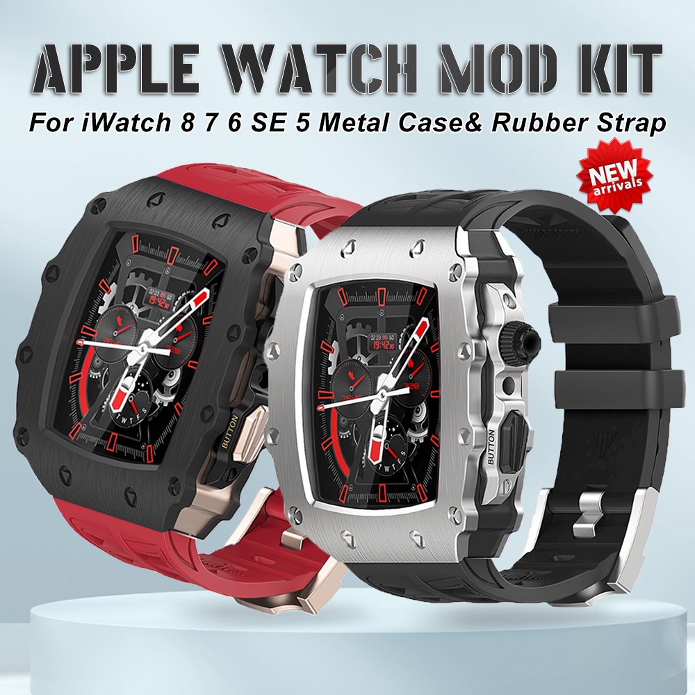 Luxury Change Mod Kit suitable for Apple Watch 8 7 45mm Metal Bezel ...