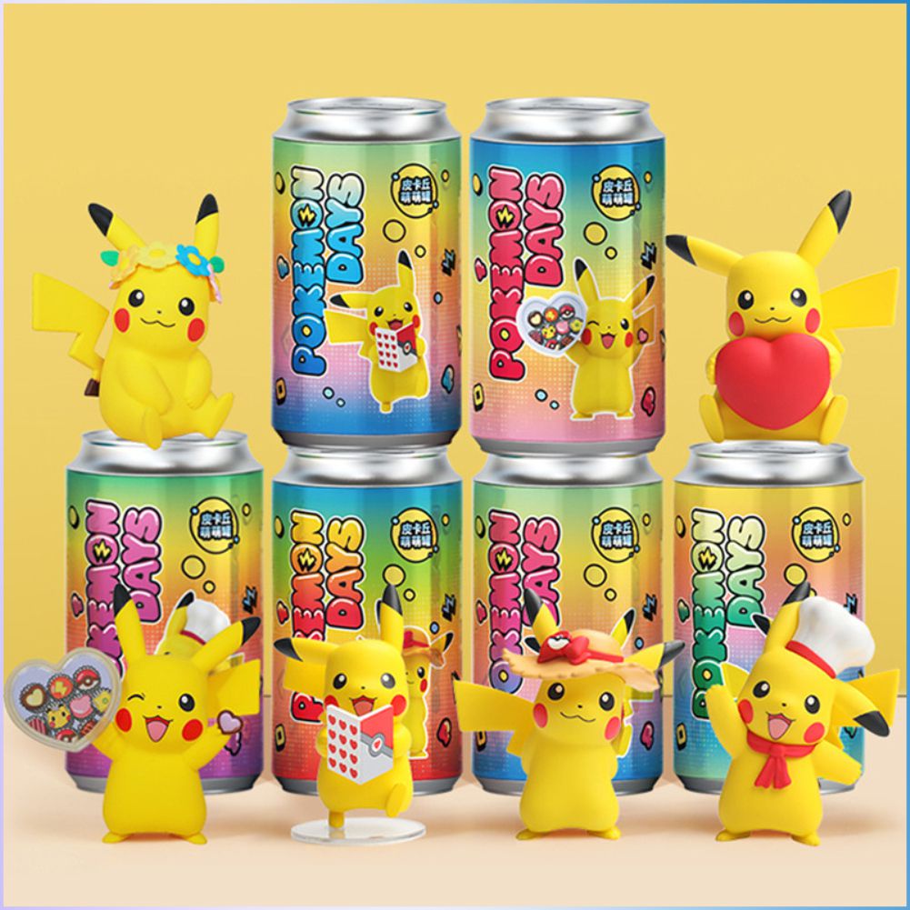 Pokemon Toy Soda Cans Cute Pikachu Characters Cartoon Models Mini ...