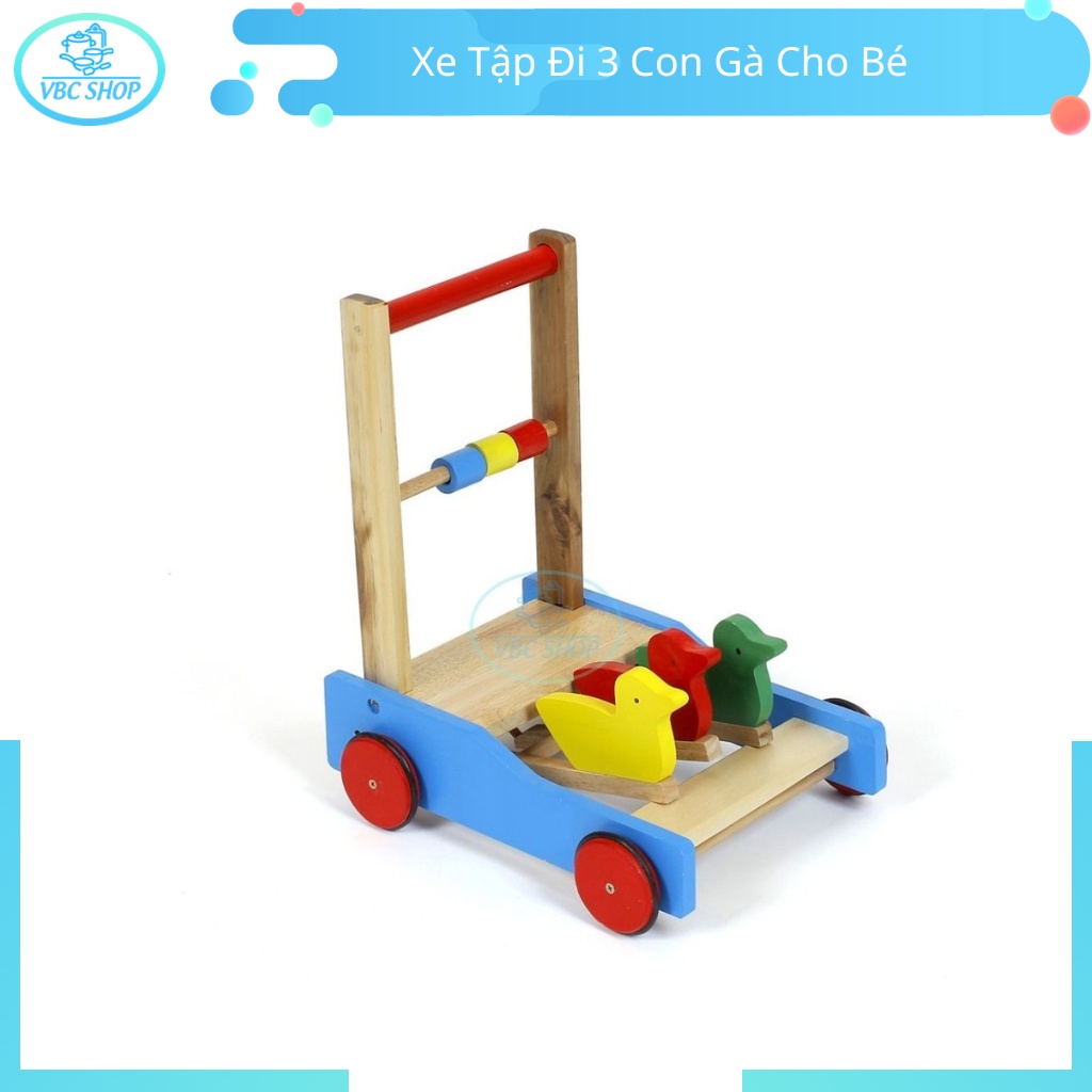 Super Cute 3-Chicken Baby Walker, Wooden Baby Walker | Shopee Philippines
