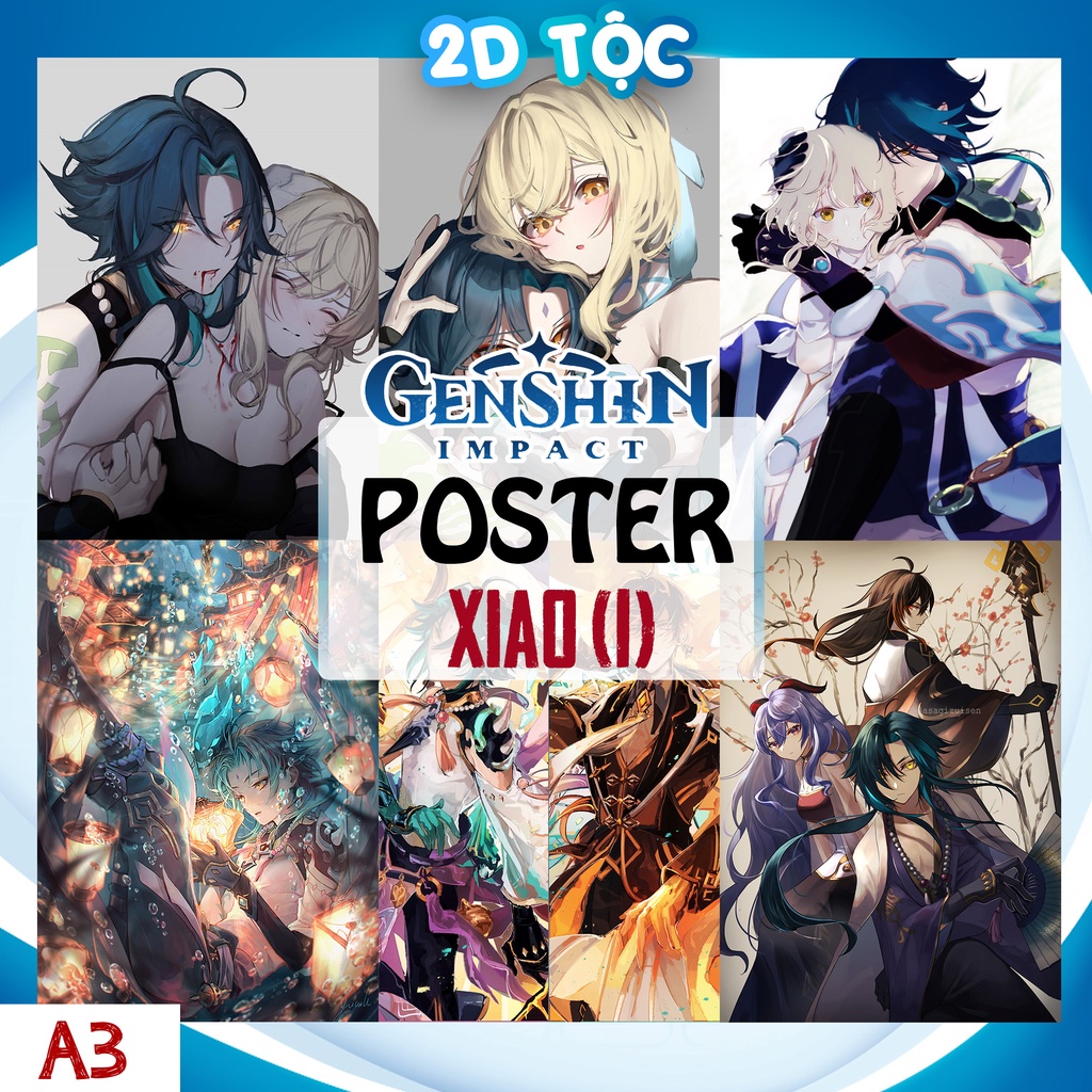 A3 Xiao Poster Painting (1) Genshin Impact Game High Quality Paper - 2D ...