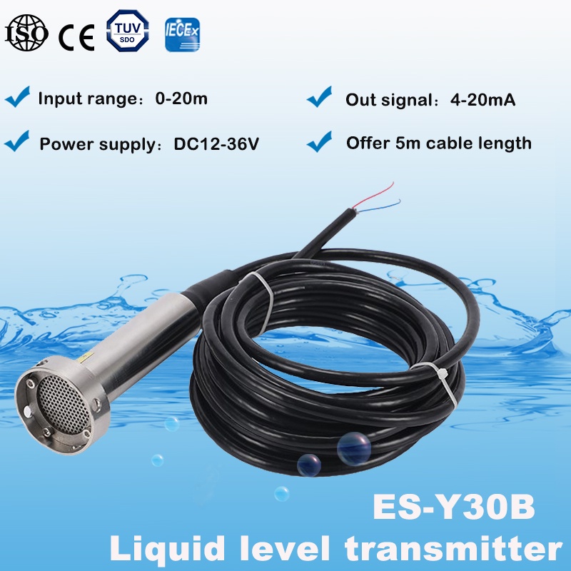 Water Level Sensor Liquid Level Transmitter Anti-clogging Sensor Water ...