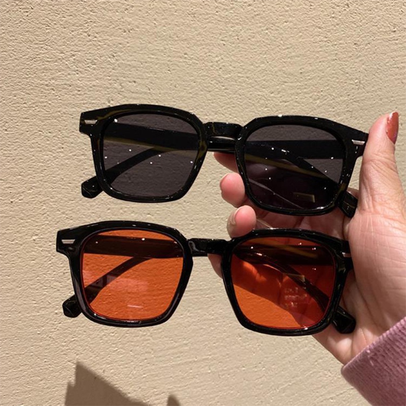 Unisex Retro Square Sunglasses Wild Fashion Colored Lenses Couple ...