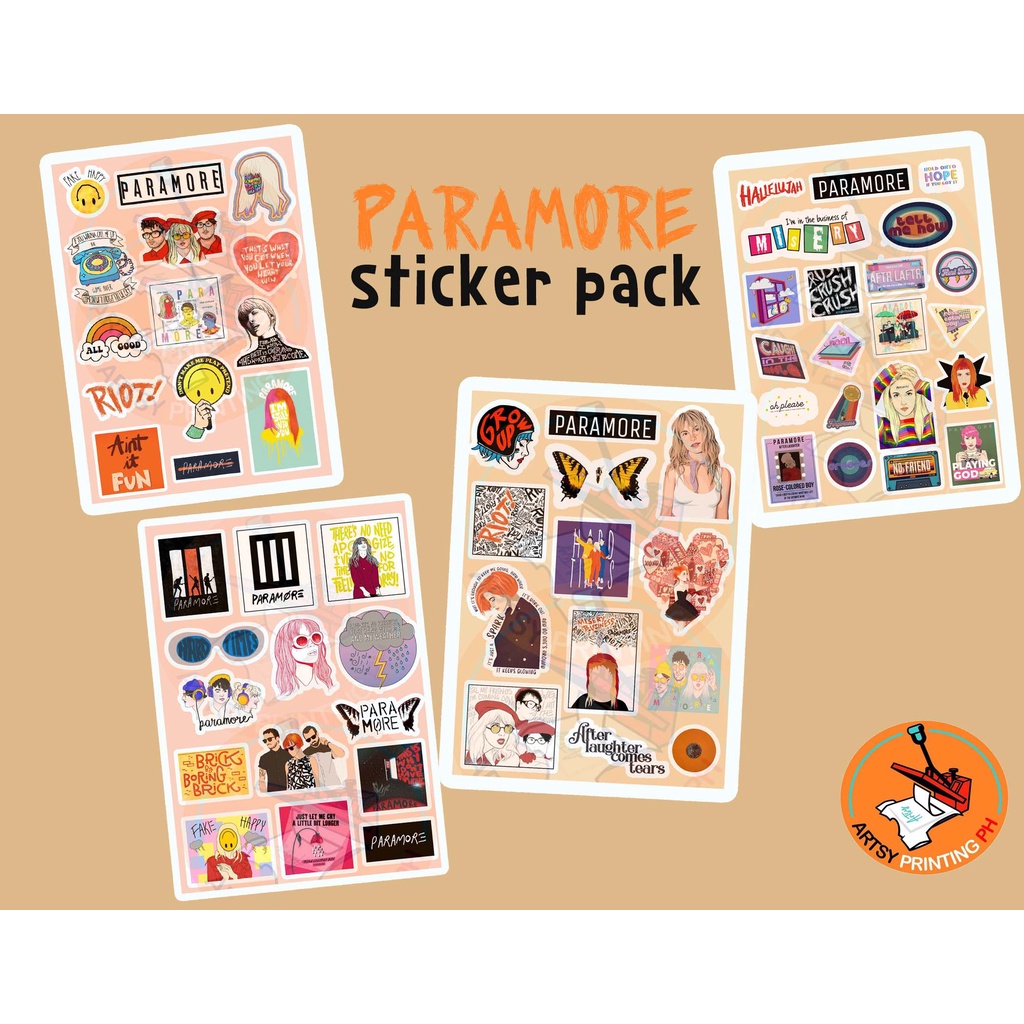 ARTSY - PARAMORE INSPIRED STICKER PACK SOLD PER SHEET | Shopee Philippines