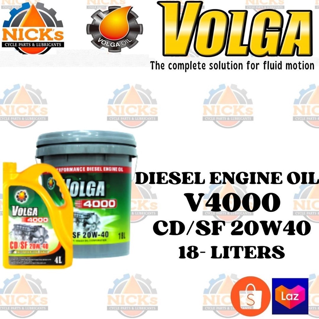 VOLGA 4000 CD/SF 20W40 18 LITERS | Shopee Philippines