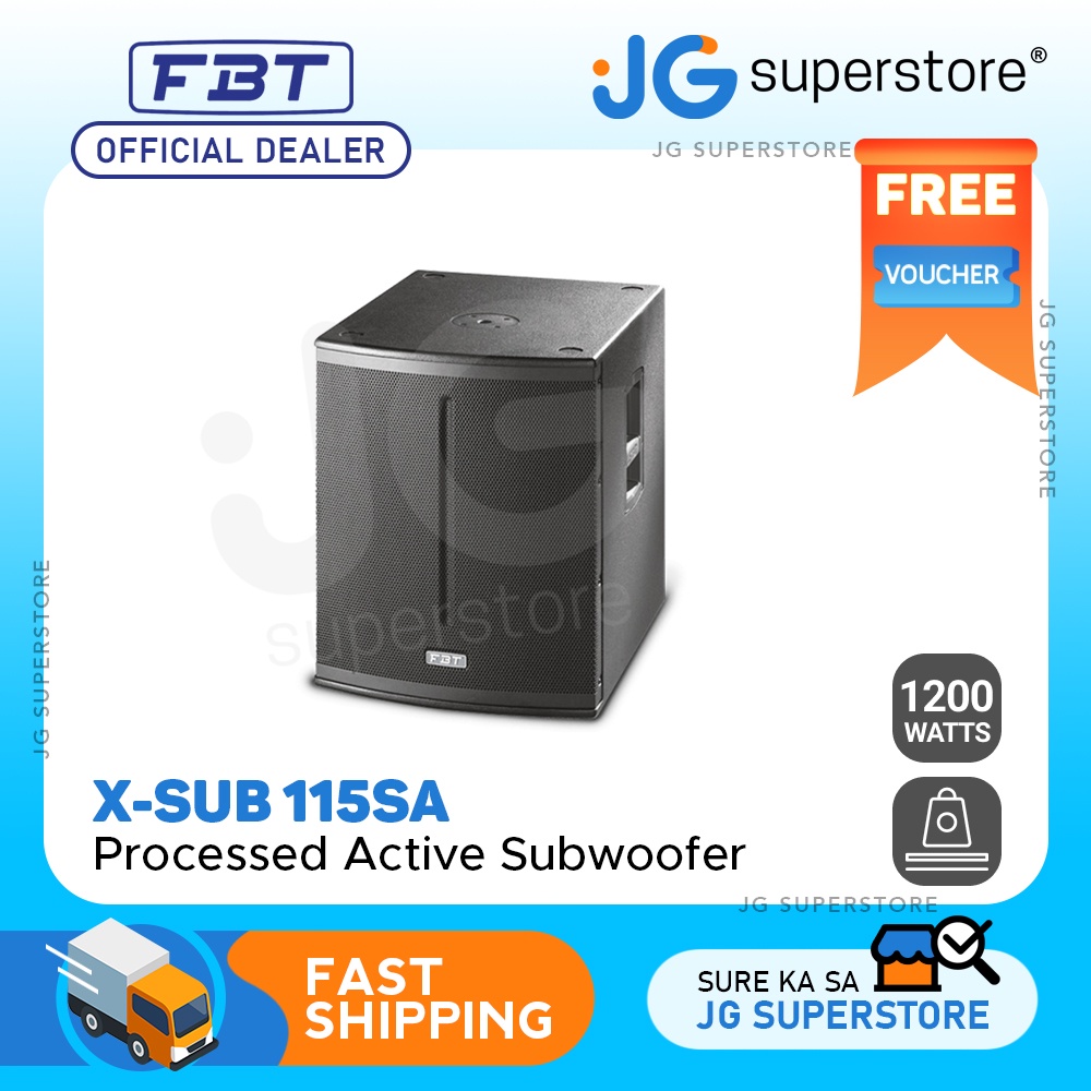 FBT X-Sub 115SA 15" 1200W Processed Compact Bass Reflex Active ...