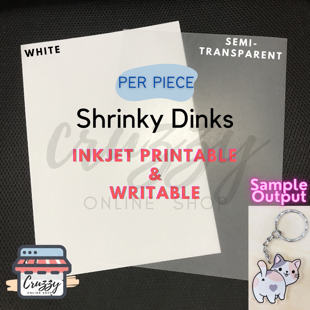 (1pc) A4 Heat Shrinky Dinks Printable / Shrink Plastic DIY Artworks ...