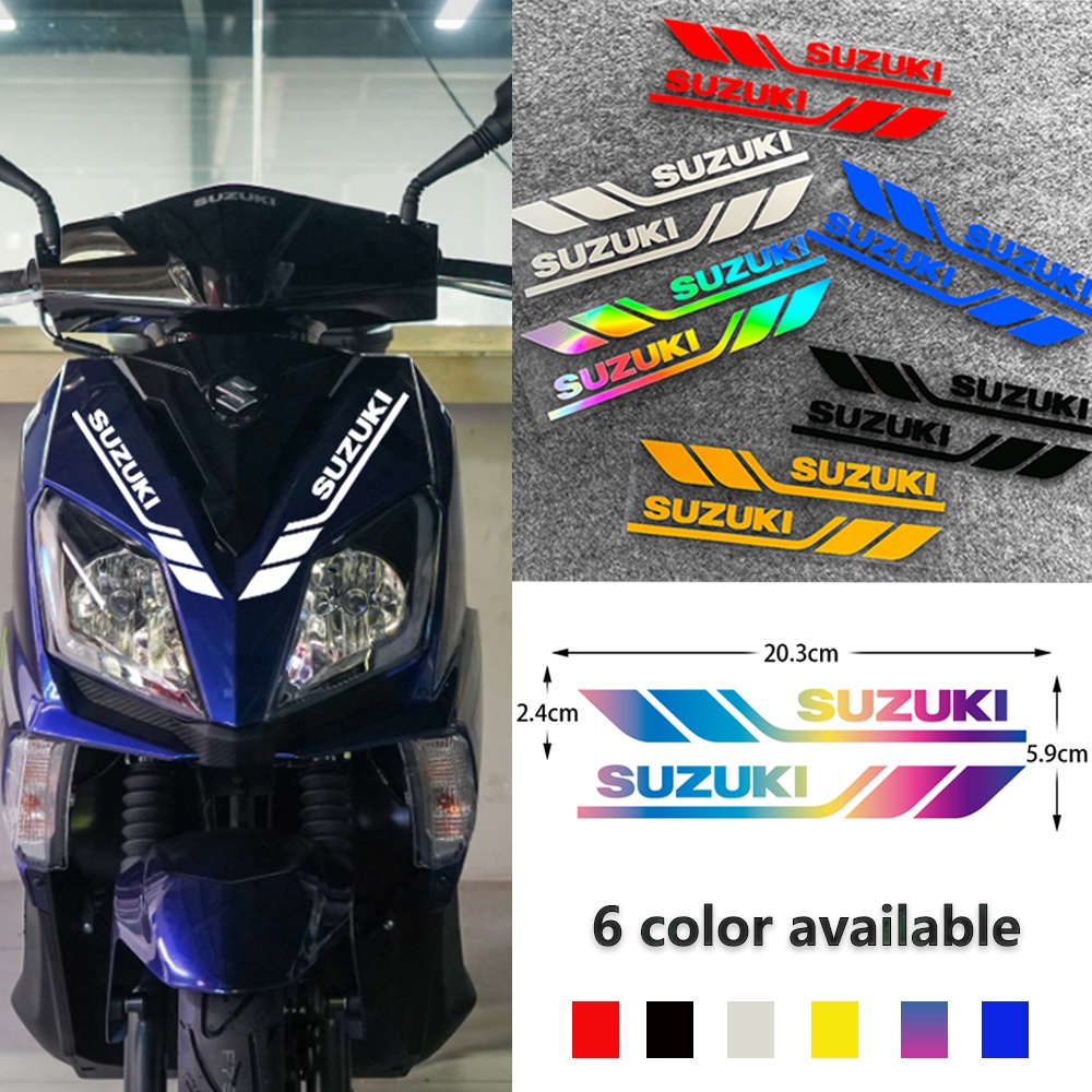 Suzuki Logo Motorcycle Sticker Reflective Motorbike Trunk Body Helmet ...