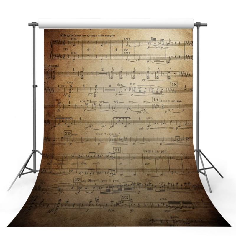 Vintage Music Notes Photography Studio Background Classical Music Score ...