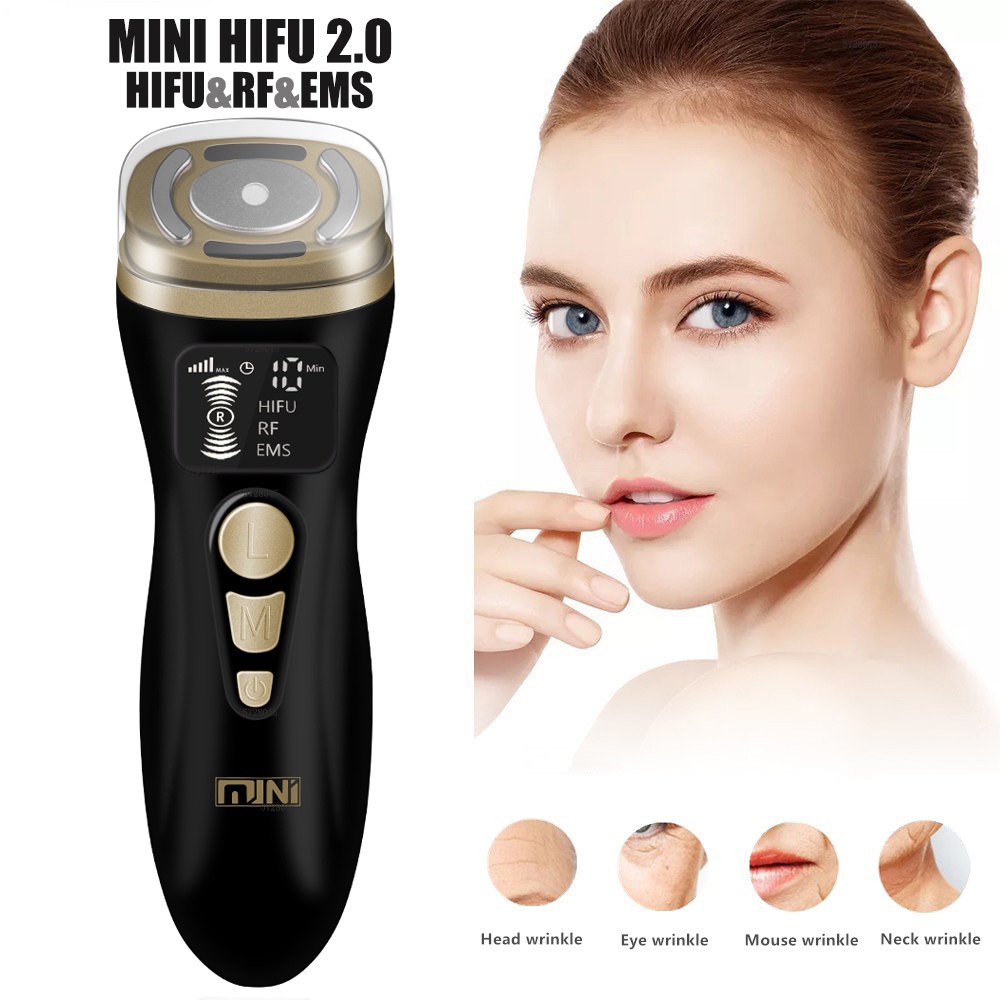 2.0 Mini HIFU Machine Skin Care RF Radio Frequency EMS Microcurrent for ...