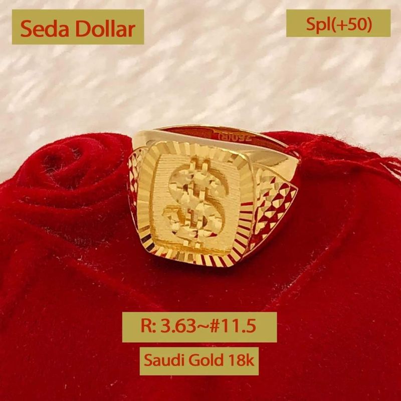 18k mens ring saudi gold pawnable | Shopee Philippines