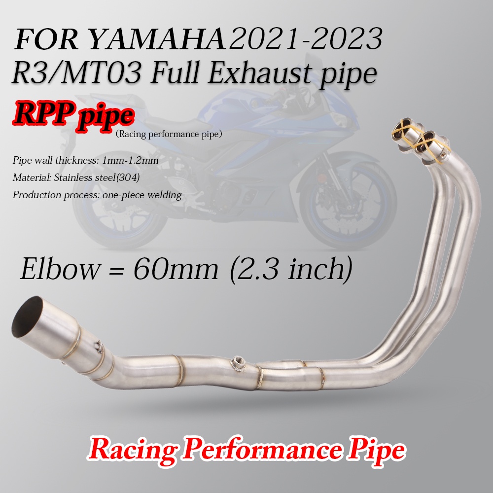 For Yamaha Yzf R3 R25 Mt03 2021 2023 60mm Exhaust Escape Moto Modified