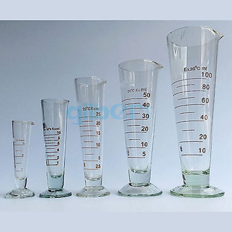 50ml Lab Glass Footed Apothecary Measuring Beaker Conical Graduated ...