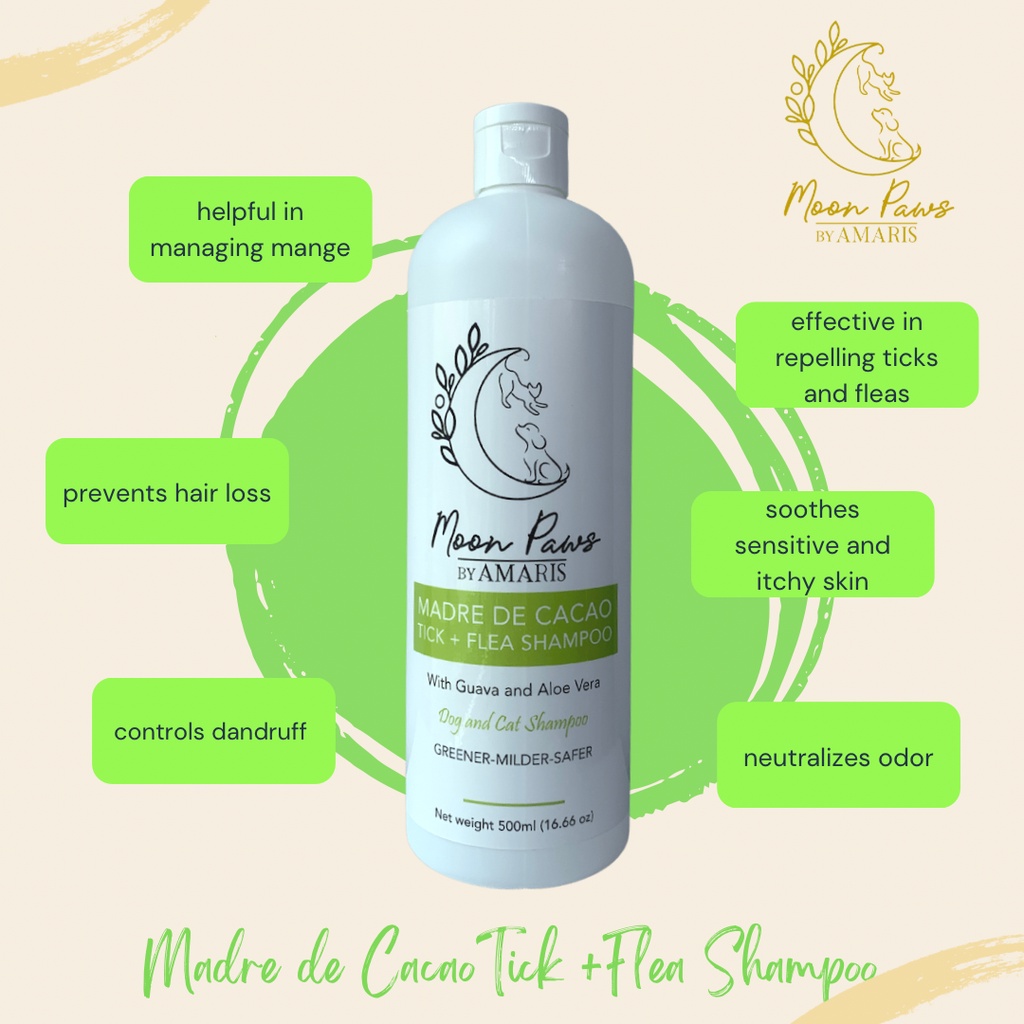 Moon Paws Madre de Cacao Tick & Flea Shampoo | Shopee Philippines