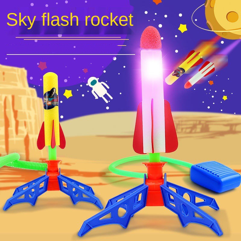 Outdoor Stomp Rocket Game - High-Flying Light-Up Foam Toy & Durable ...