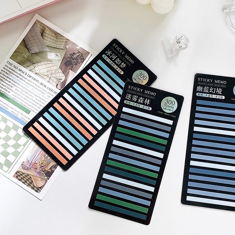 Penlab 300sheets Abundant Color Extra Thin Sticky Memo Pad Fluorescent ...