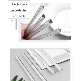 Small Transparent Triangular Prism Ruler Architect Scale Ruler 0-15cm ...