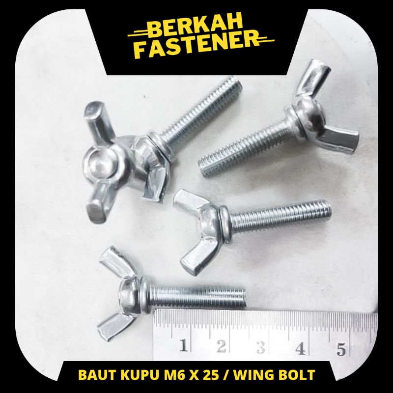 Butterfly bolt / wing bolt M6 x 25 mm (2,5 cm) | Shopee Philippines