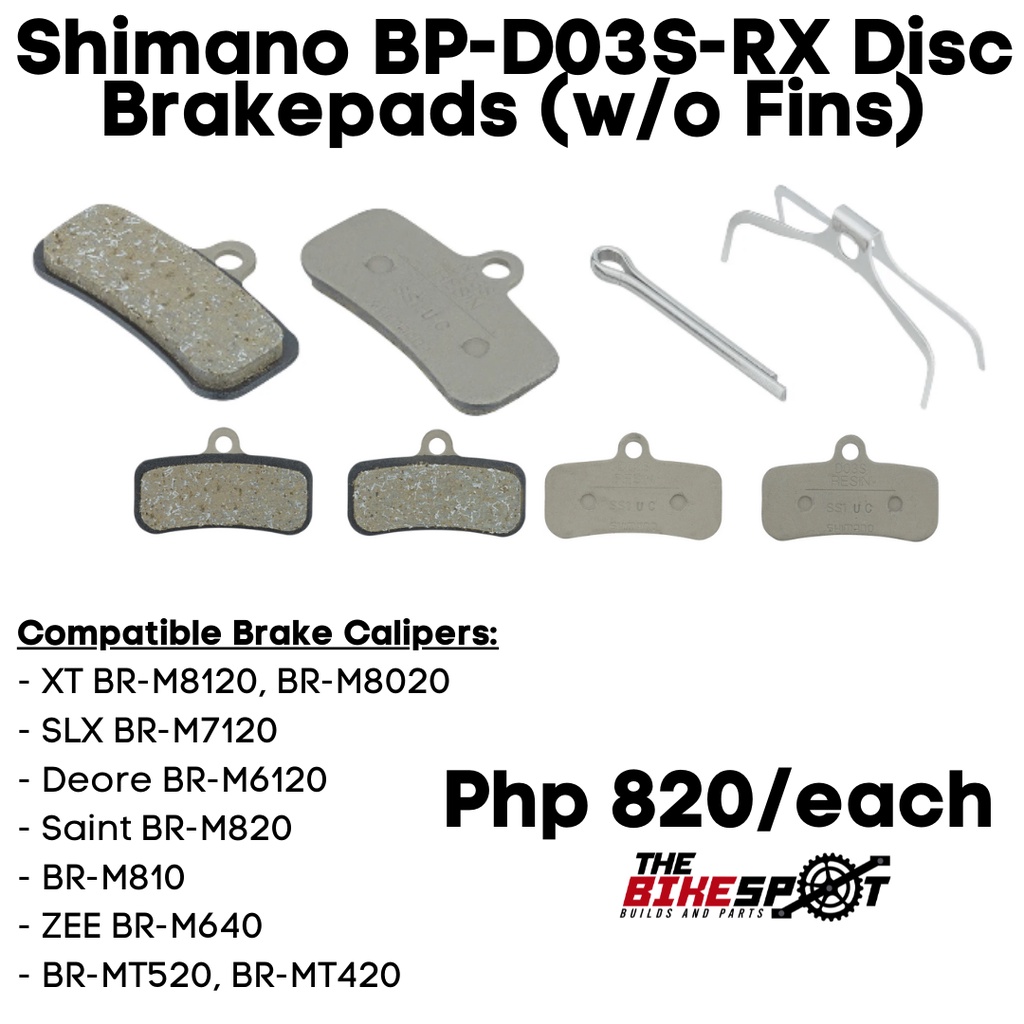 Shimano BP-D03S-RX Disc Brakepads (w/o Fins) | Shopee Philippines