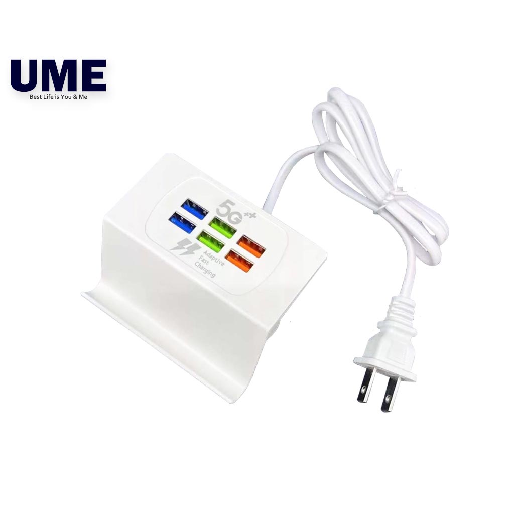USB 6 Ports High Speed Socket 3.1A US Plug Stand Charger Charging ...
