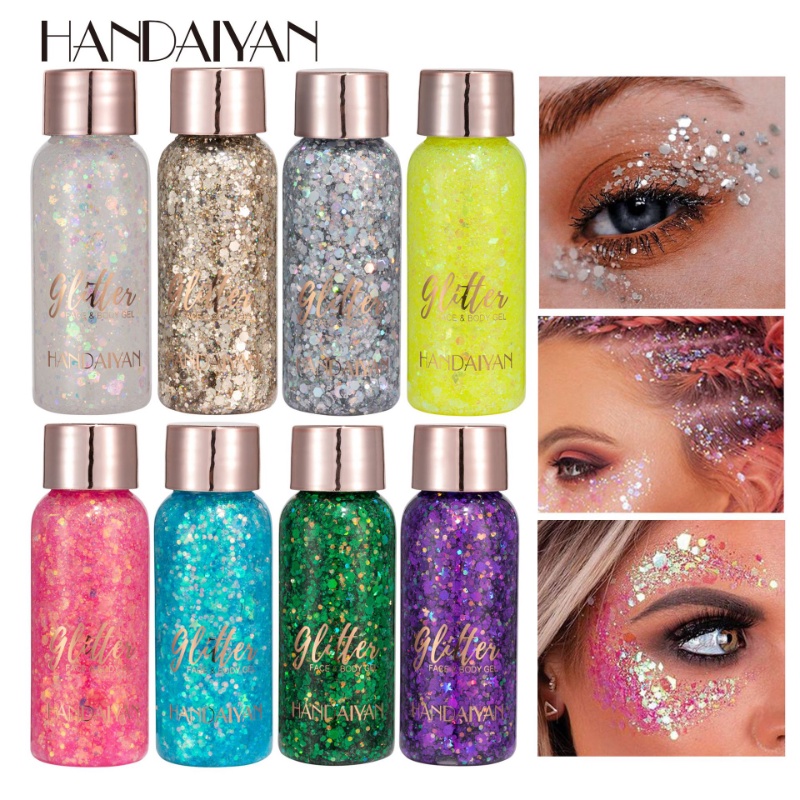 32ML HANDAIYAN Glitter Eye Shadow Sequins Gel Mermaid Scale Face Body ...