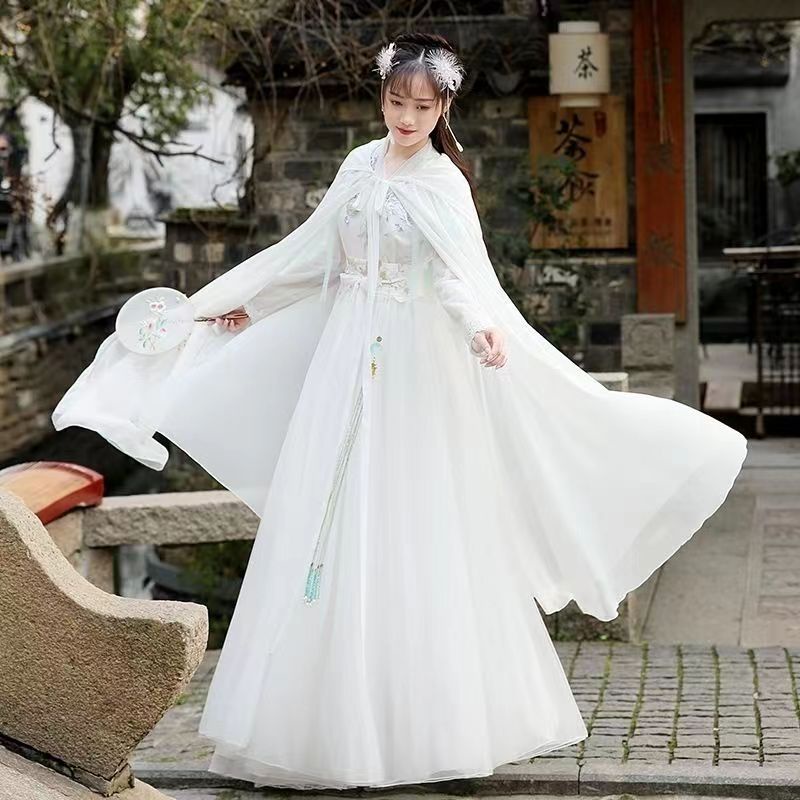 Women's hanfu Clothing Long Desert Travel Photography Shawl Hooded ...
