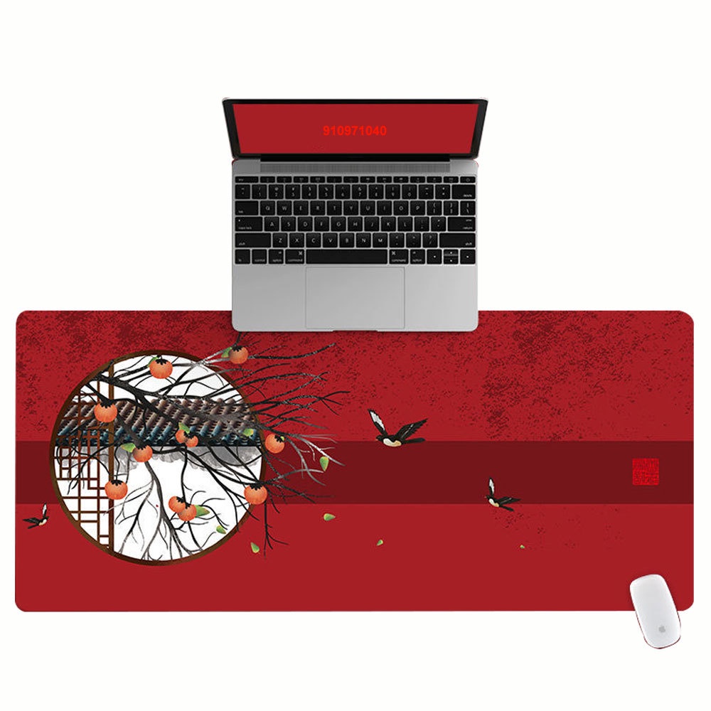 Office Computer Desk Mat Table Big Mouse Pad Red Classical Window ...