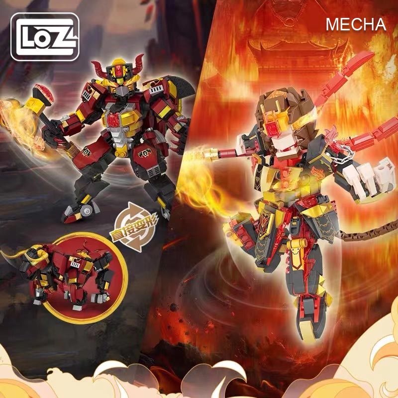 LOZ Westward Journey Series Monkey King Mecha Building Blocks Bull Demon Transformation Warrior ...