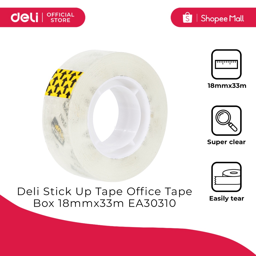 Deli EA30310 Stick Up Tape Office Tape Box 18mmx33m (1PC) [7526A30310 ...