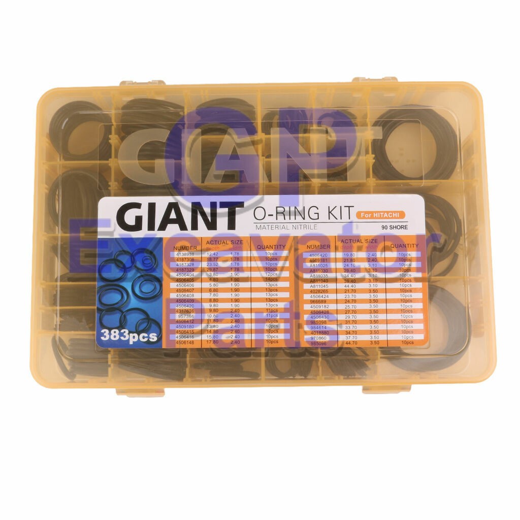 383Pcs FOR HITACHI O-Ring Kit Hydraulic digger / O-Ring Box / 383Pcs ...