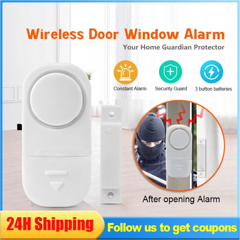 90dB Wireless Window Door Burglar Security Alarm Magnetic Sensor Home ...