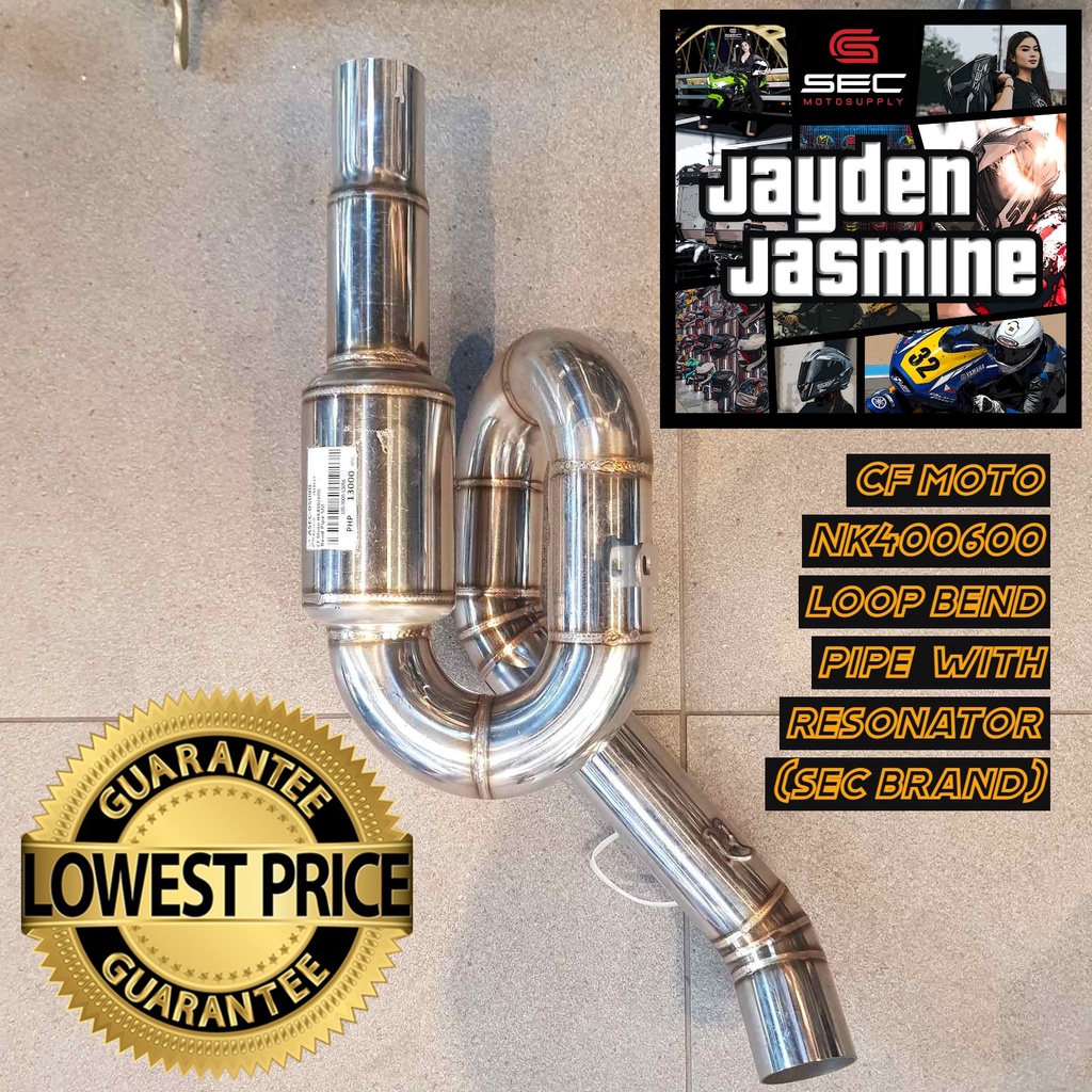 Cf moto Nk400600 loop bend pipe with resonator (sec brand) | Shopee ...